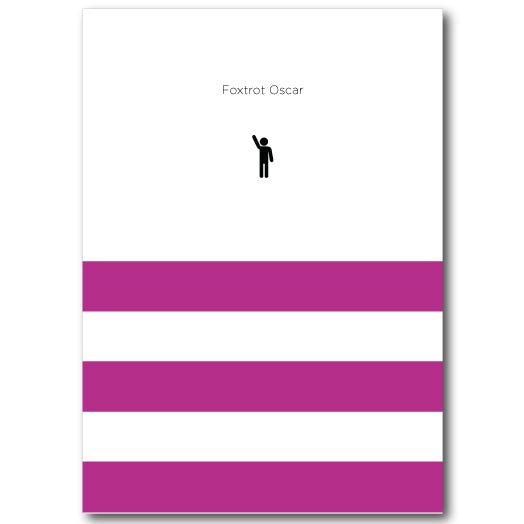 Foxtrot Oscar greetings card